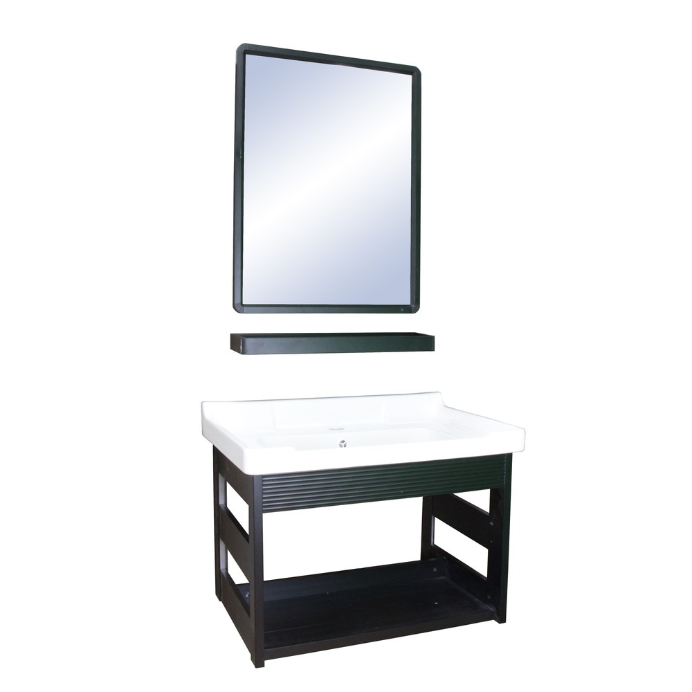 เคาน์เตอร์ HAUS รุ่น HA-009 เคาน์เตอร์อลูมิเนียมสีดำ - Homeceramics