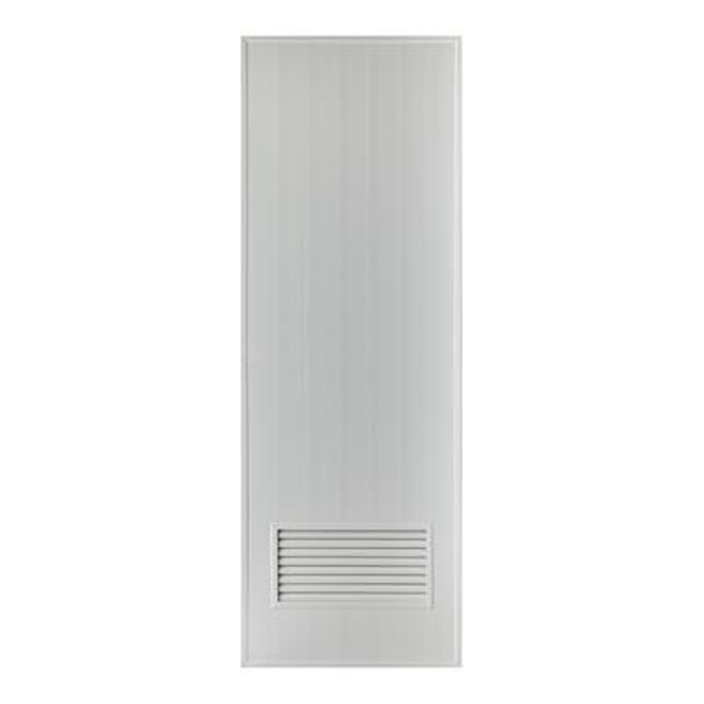 ประตู PVC BATHIC รุ่น BC2 เทา เจาะ 1/4 มอก. (70x200) - Homeceramics