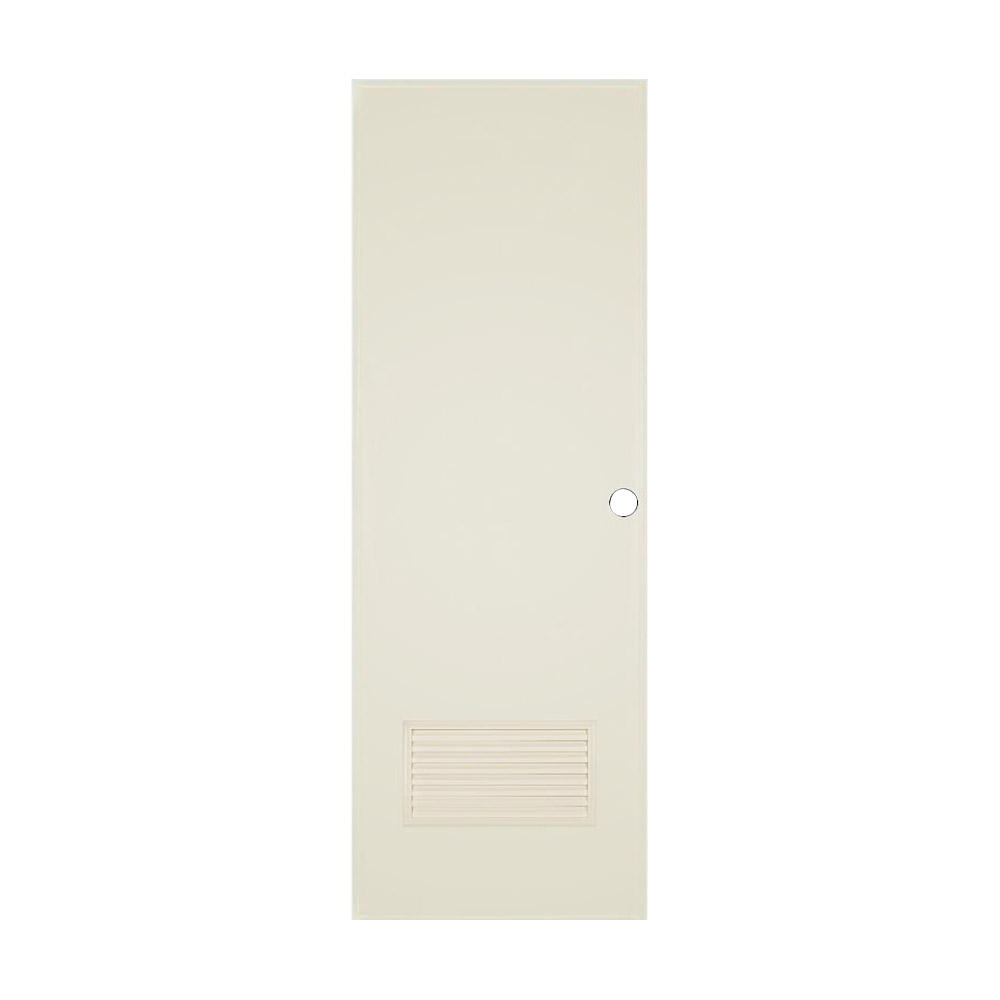 ประตู PVC BATHIC รุ่น BS2 ครีม เจาะ 1/4 มอก. (80x200) | Homeceramics