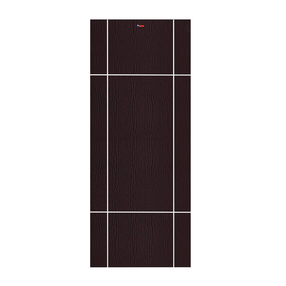 ประตู UPVC Metro-Tech รุ่น MP16 ลายไม้แบล็คโอ๊คเซาะร่อง ไม่เจาะ (80x200) - Homeceramics